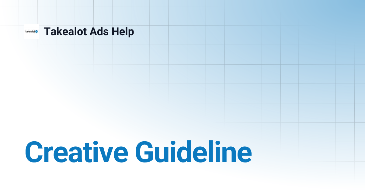 Creative Guideline | Takealot Ads Help